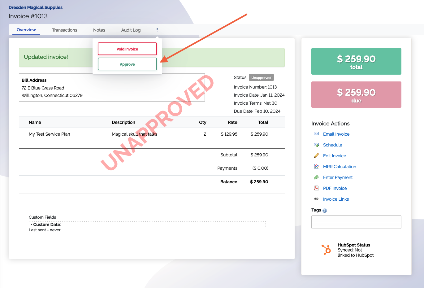 Invoices | ChargeOver Help Center